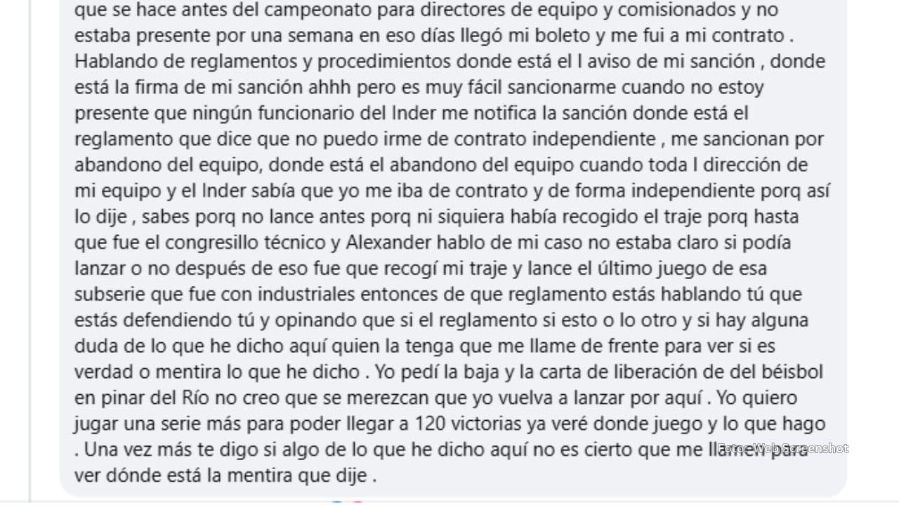 Erly Casanova responde y pone en su lugar a Pavel Otero